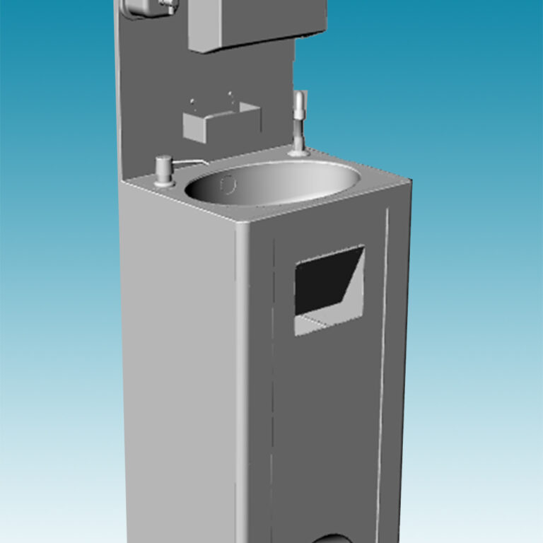 Deluxe Knee Activated Faucet Hand Sink with Soap Dispenser (Model DS ...